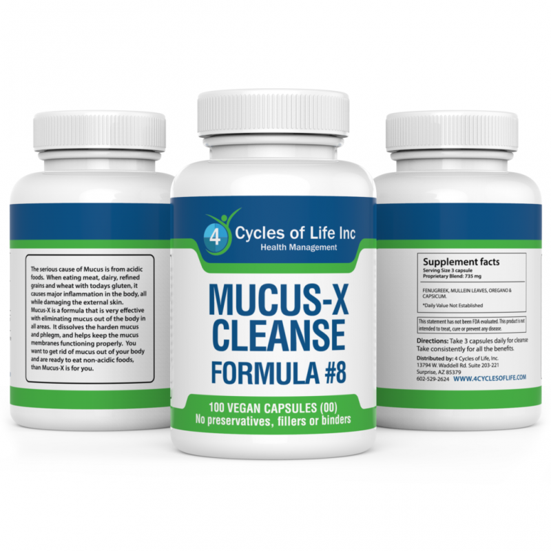 Mucus-X (Restoration Formula #8) - 4 Cycles of Life Inc